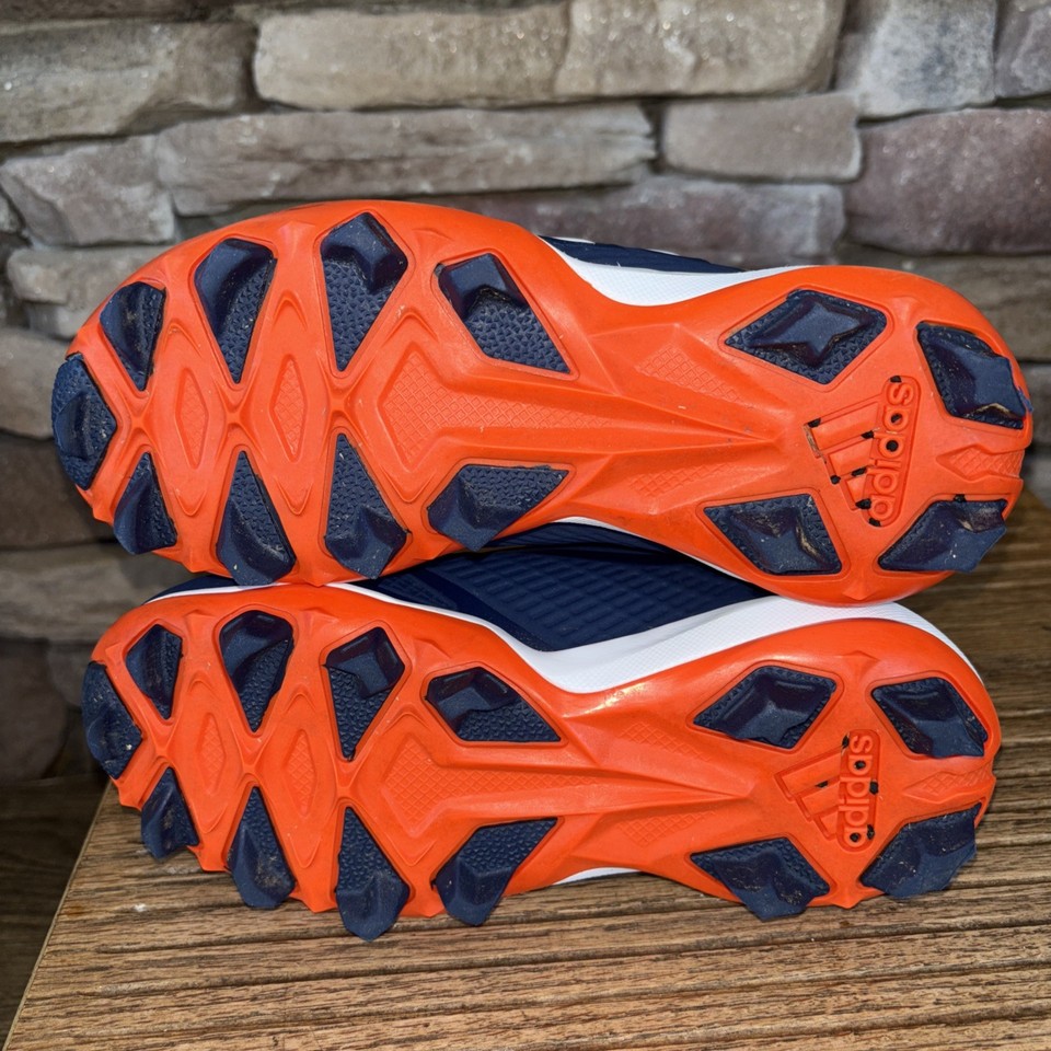 Adidas Boys Size 12 K Blue/Orange/White Kids Icon Bounce Baseball ...