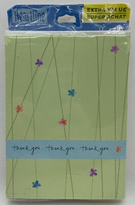 NEW Heartline by Hallmark Blank Inside Extra Value “Thank You” Cards ...
