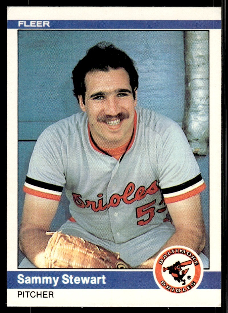 1984 Fleer Sammy Stewart Baseball Card Baltimore Orioles #22 | eBay