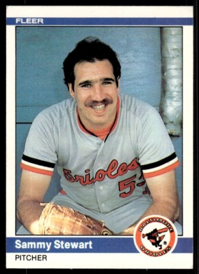 1984 Fleer Sammy Stewart Baseball Card Baltimore Orioles #22 | eBay