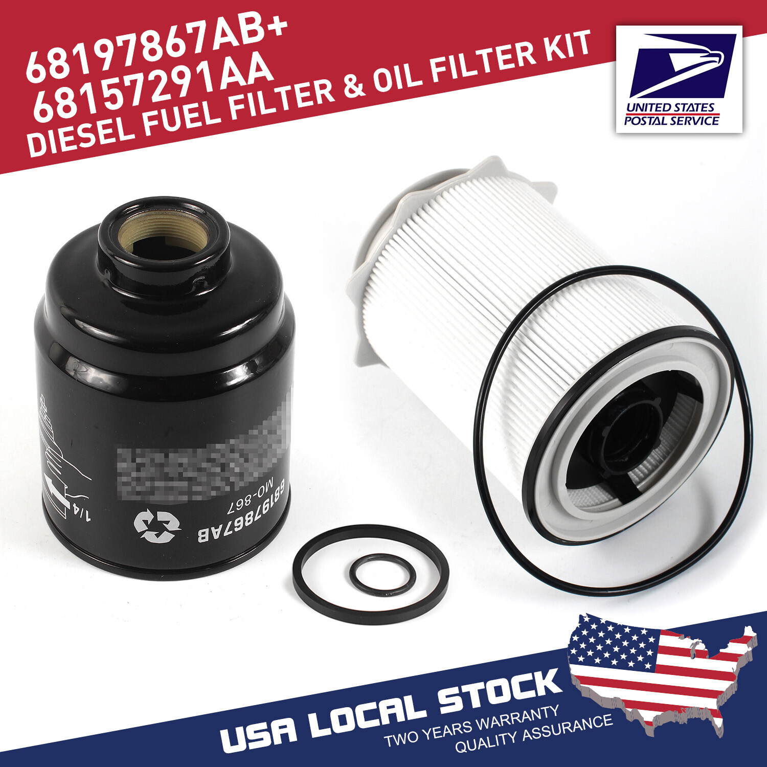 Fuel Filter Kit 68157291AA 68197867AB For Cummins 2500 3500 4500 5500 ...