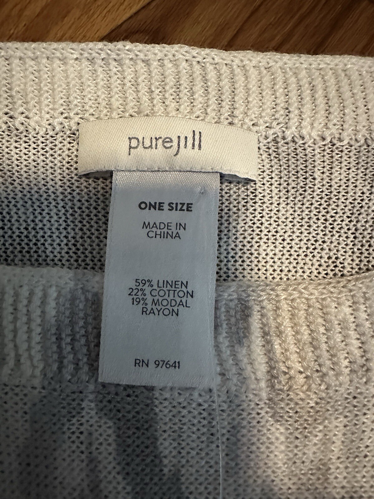 J. Jill Linen Artsy Open Side Poncho One Size Coastal Grandma Lagenlook ...