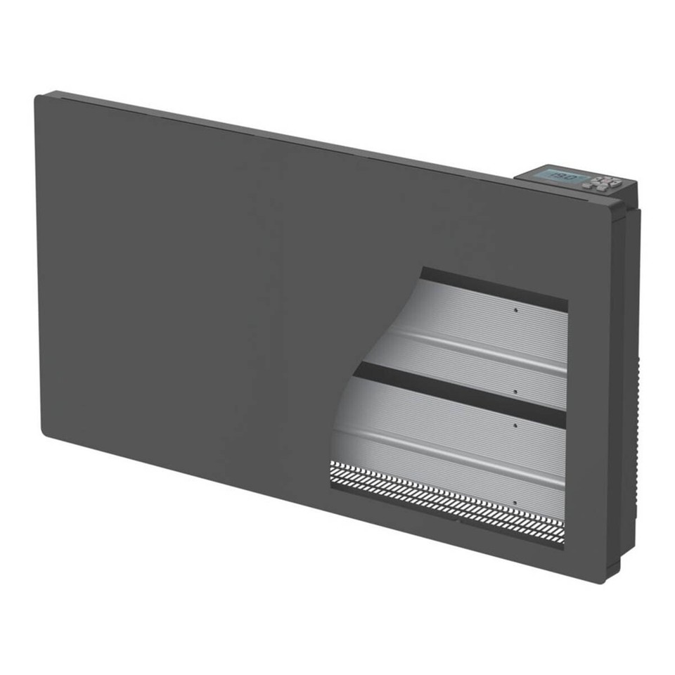 Blyss Electric Panel Heater Radiant Wall Mounted Dark Grey 450 x 840mm ...
