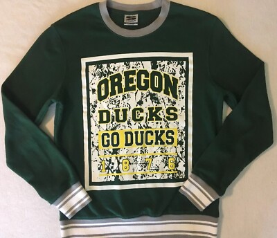 Oregon Ducks Men's Lightweight Crew Neck Pullover Sweatshirt Small | eBay