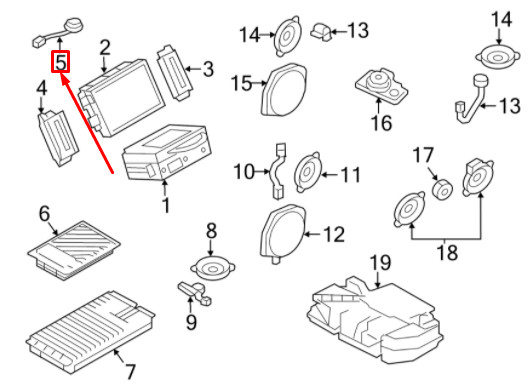 Land Rover Discovery Sport L550 Navigation Microphone LR061047 OEM for ...