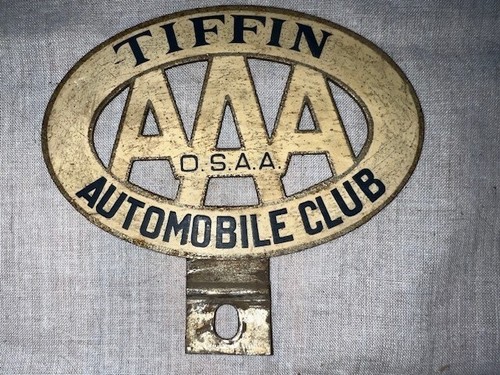 AAA auto club Tiffin Emblem, Badge, Used, Vintage, all metal, | eBay