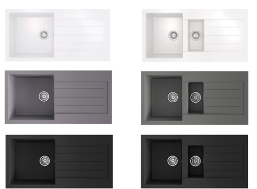 Balterley Composite Inset Kitchen Sink - Multiple Styles and Colours ...