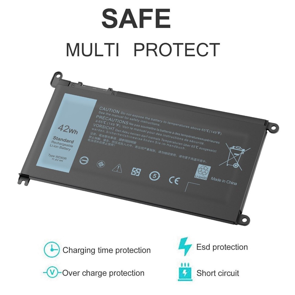 42WH WDXOR FC92N Replacement Battery For Dell Inspiron 13 7378 13 5000 ...