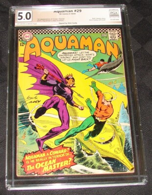 AQUAMAN #29 5.0 PGX VERIFIED SIGNATURE NICK CARDY! 1st Ocean Master ...