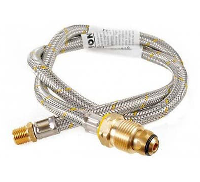 LPG Braided Gas Hose Pigtail Caravan POL 1/4 INV FLARE 600mm Caravan ...