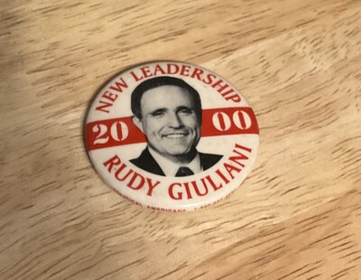 Rudy GIULIANI President 2000 pin New Leadership pinback | eBay