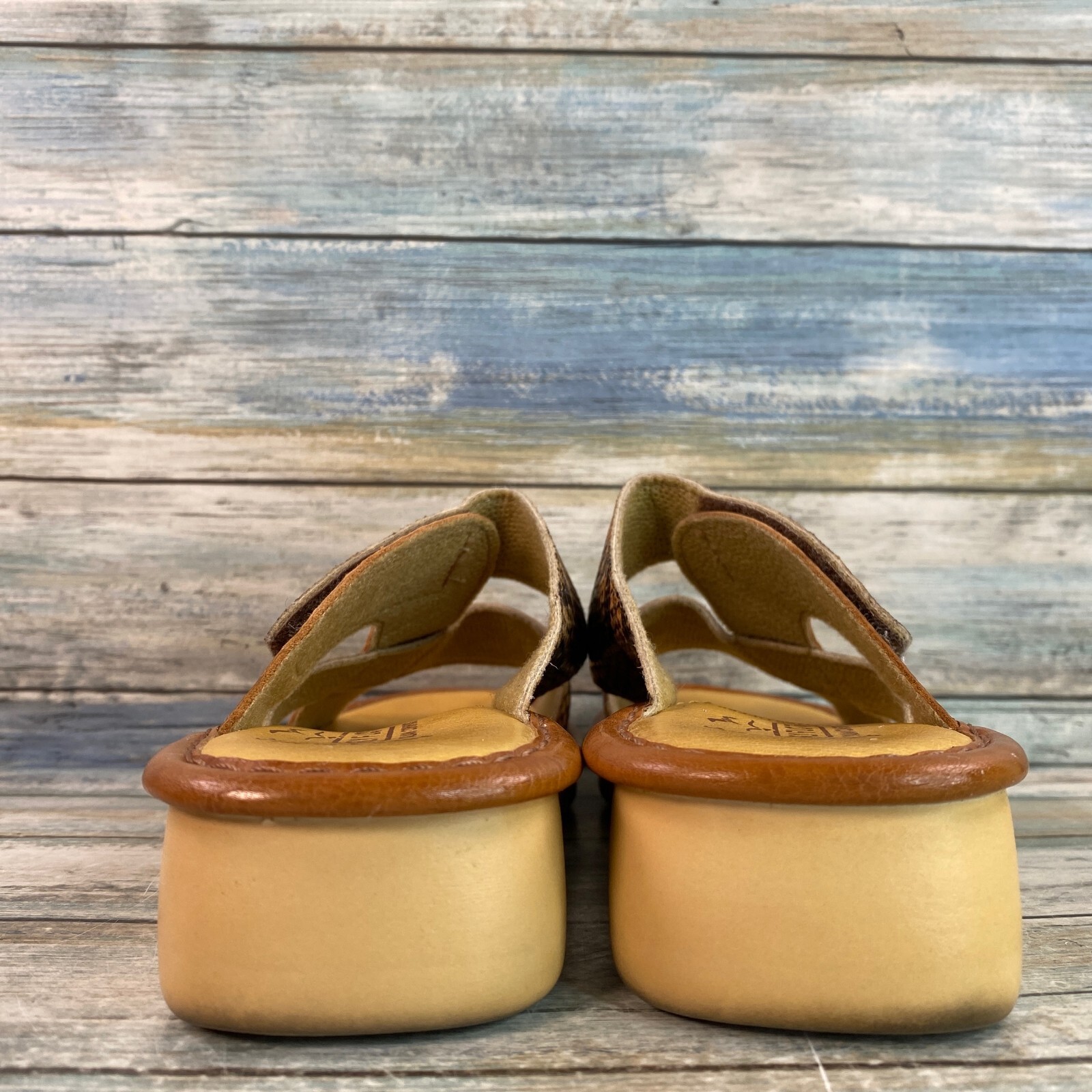 Fly Flot Womens Size 6.5/7M Slide Sandal Brown Snake … - Gem