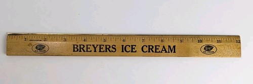 Vintage Breyers Ice Cream Metal Edge Wooden 12" Ruler USA | eBay