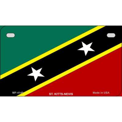 St. Kitts Nev Flag Novelty Metal Motorcycle Plate MP-4149 | eBay