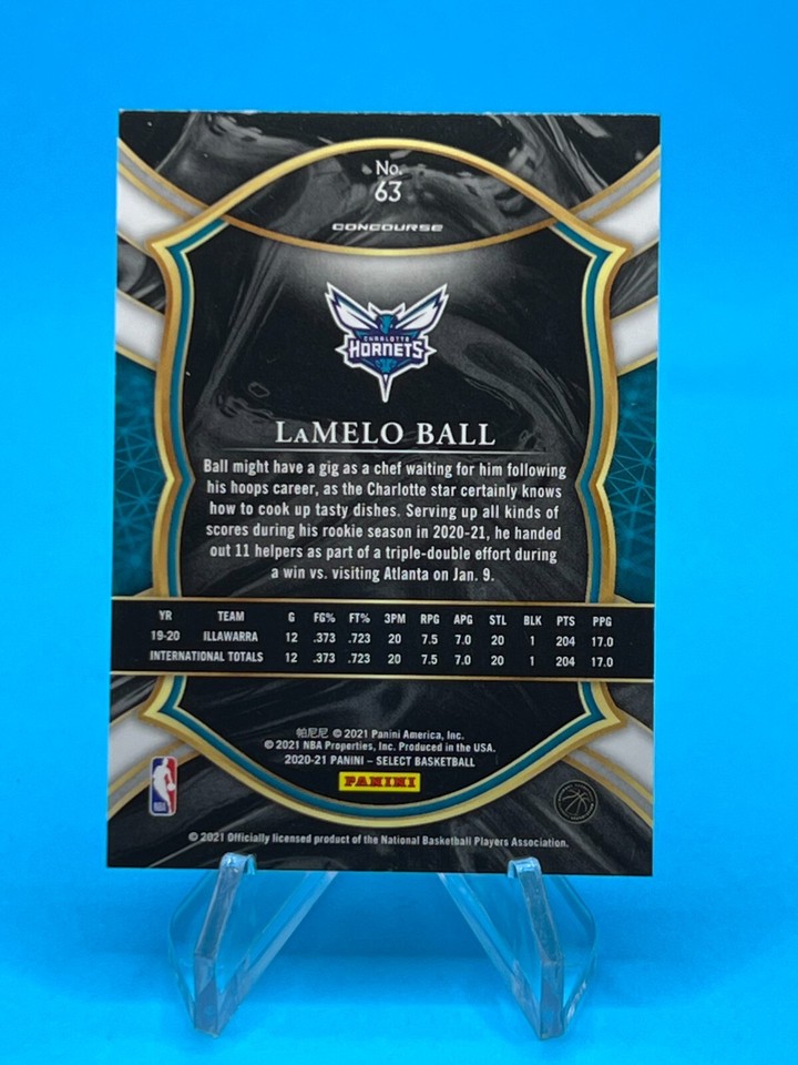 2021 Panini Select Basketball Lamelo Ball CONCOURSE ROOKIE CARD #63 | eBay
