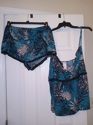 Secret Treasures Women 2pc Pajama Set Mesh Cami-Tap Top Shorts ...