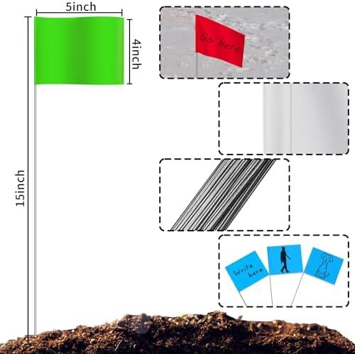 Flagging Tape Flag Stakes Contractor Survey Markers Irrigation Utility ...