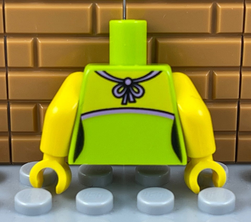 LEGO FEMALE TORSO LIME GREEN DOLPHIN SLEEVELESS TOP NEW Minifigure Body ...