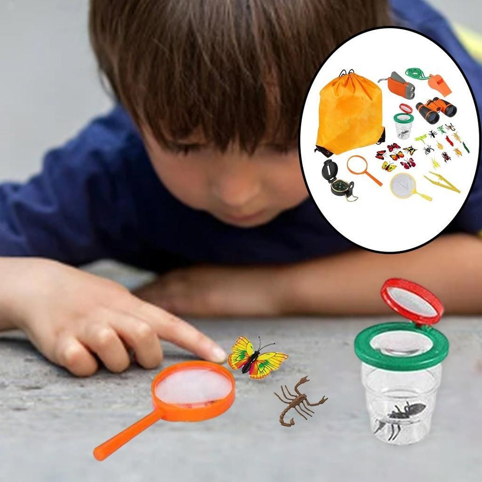 Kids Explorer Kit Adventure Kit Storage Bag Compass Flashlight ...