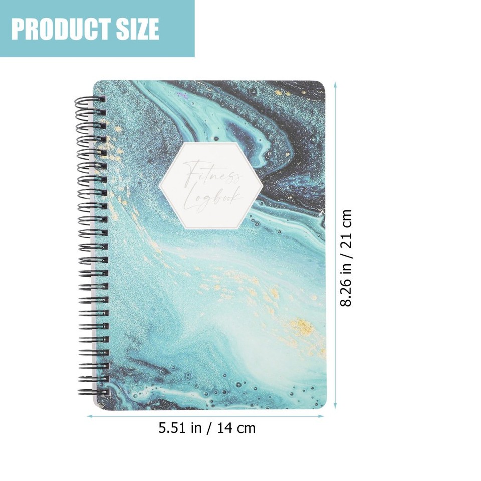 Gym Notebook Portable Workout Journal Fitness Diary Exercise Planning ...