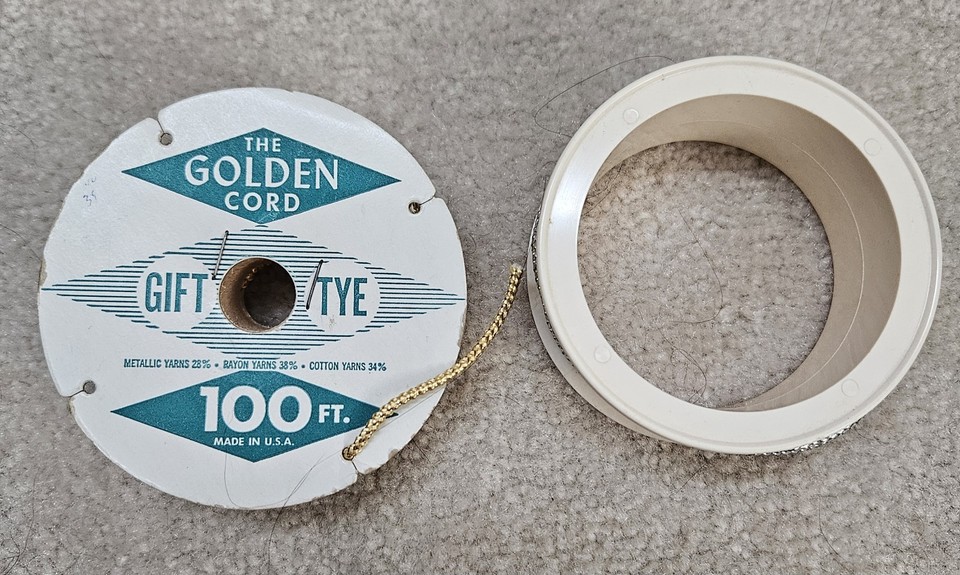 Vintage Metallic Cord Gold Silver Gift Tye Lot Crafts Presents | eBay