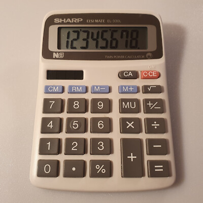 calculatrice Sharp ELSI MATE EL-330L N8 Twin Power Calculator Solaire ...
