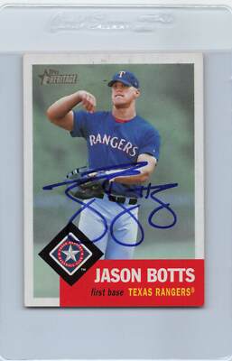2002 Heritage #307 Jason Botts Texas Rangers Signed Auto *F9164 | eBay
