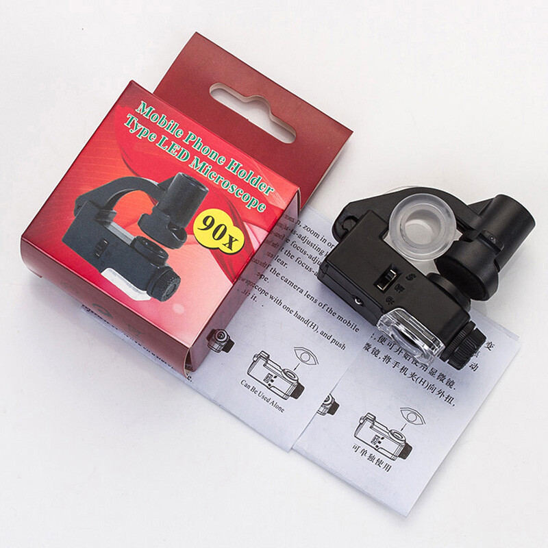 90X Magnifying Glass Magnifier Microscope Loupe Jeweler Jewelry Coins ...