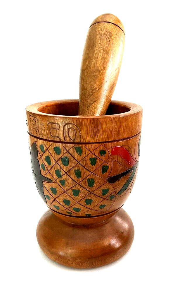 WOODEN MORTAR & PESTLY x MOFONGO PILON Y MACETA PARA MOFONGO MOJITO EN ...