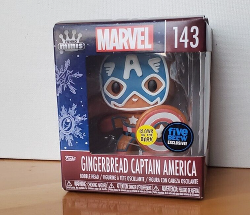 Funko Minis Gingerbread Captain America Marvel GLOW in the Dark ...