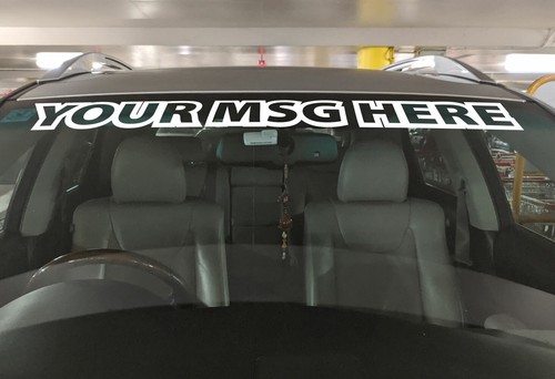 Custom Car Windscreen Windshield Sticker Decal 100cm wide up to 10cm ...