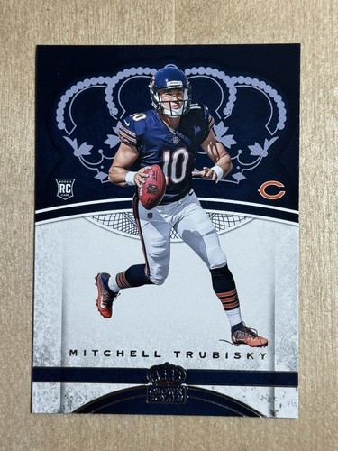 2017 Chicago Bears ROOKIE Mitchell Trubisky Panini Crown Royale ROOKIE ...