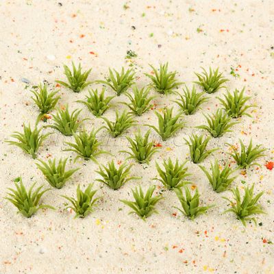 50Pcs HO Scale Model Ground Cover Grass Green 1:60-1:75 Railroad ...