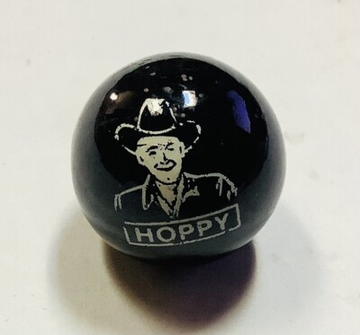 Vintage “HOPPY" Hopalong Cassidy Black & White Marble | eBay