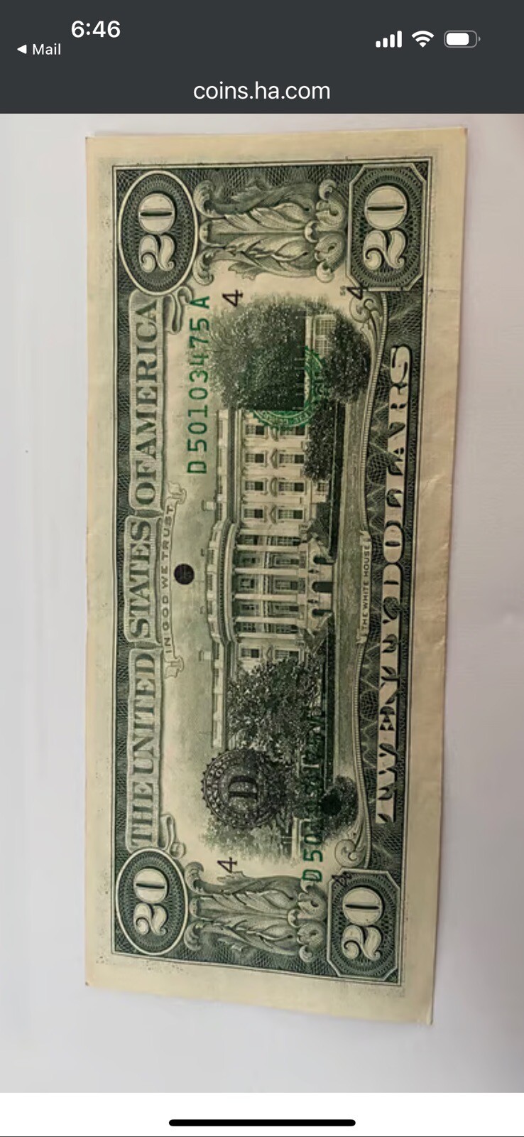 rare serial number 20 dollar bill – St. John's Institute (Hua Ming)