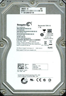 ST31000524AS, 9Y0154-516, JC45, SU, 5VPB SEAGATE SATA 1TB 12393 | eBay