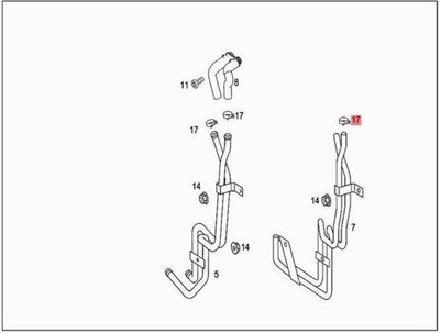 Genuine MERCEDES SMART 414 906 A197 A207 A209 Spring bracket clamp ...