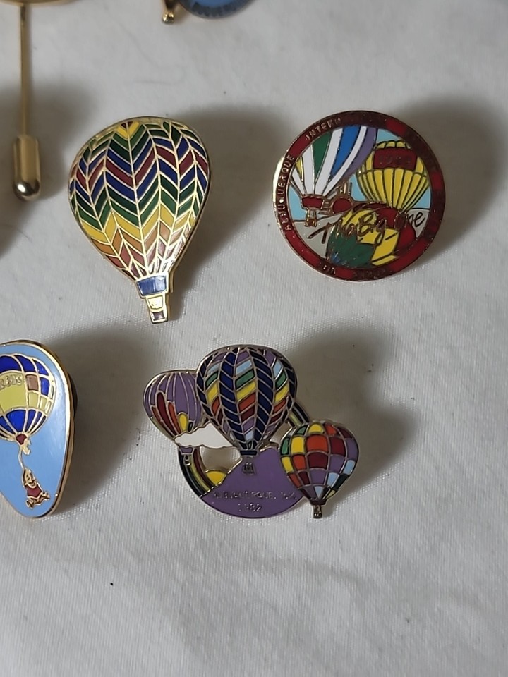 Huge Lot Of 19 Vintage Hot Air Balloon Lapel Pins And Patches | eBay