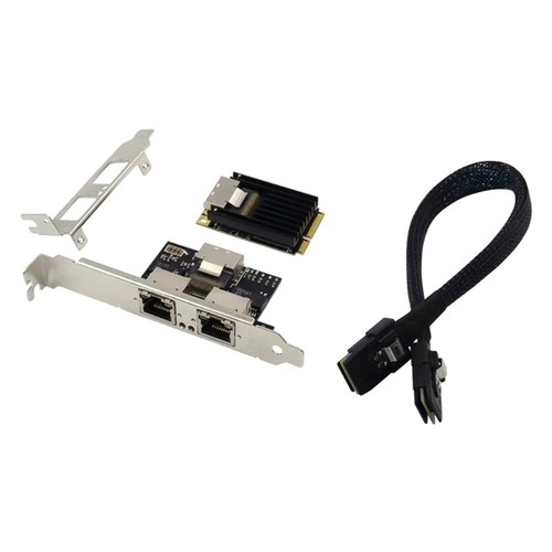 Mini PCIE Gigabit Cards with 2 RJ45 Connectors 10/100/1000Mbps Adapter ...