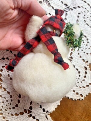 Vintage Wooly Snowman Sitter Christmas in July Let It Snow! | eBay