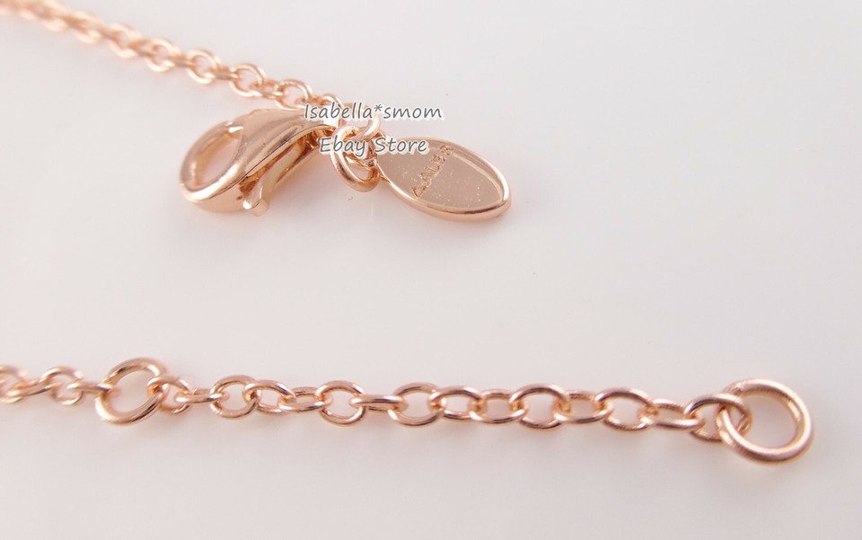 CLASSIC CABLE Authentic PANDORA Rose GOLD Plated Chain Necklace 580413 ...
