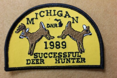 1989 Michigan Successful Deer Hunter Embroidered Patch | eBay