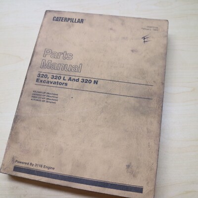 CAT Caterpillar 320 L N Excavator Parts Manual Catalog crawler list ...