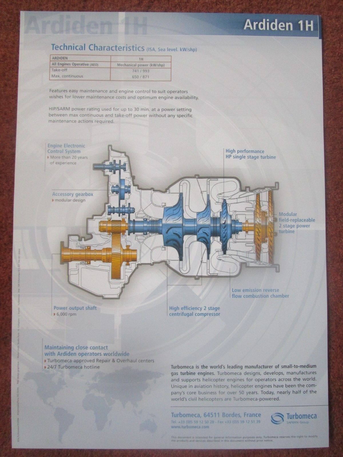 DOCUMENT TURBOMECA SAFRAN ARDIDEN 1H DHRUV HELICOPTER TURBINE ENGINE | eBay