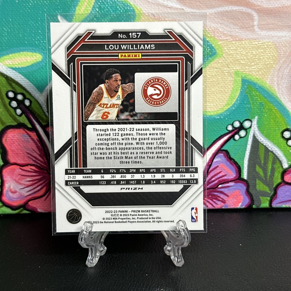 Lou Williams “Lemon Pepper” 2022-23 Panini-Prizm Basketball Green #157 ...