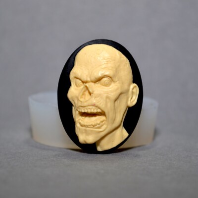 ZOMBIE SILICONE MOLD cameo resin polymer clay sugarcraft mold | eBay
