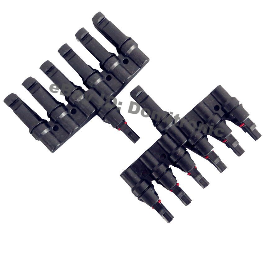 Forked Solar Panel Connector Male to Female 6 Branch Connector ...