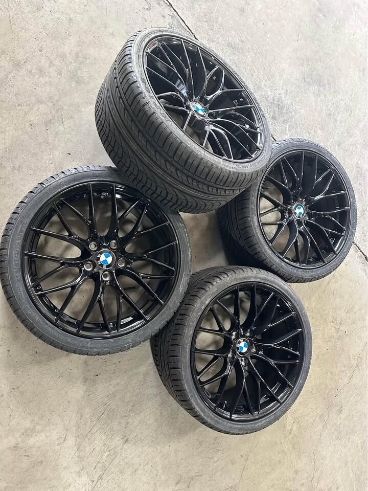 19x8.5 19x9.5 BMW GLOSS BLACK COMP WHEELS 5x120 RIMS TIRES 2 3 4 5 M2 ...