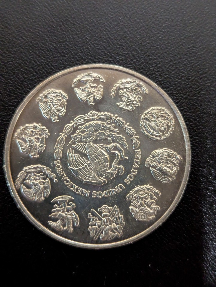 2004 1 Oz 999 SILVER MEXICO Libertad Pura Plata Coin Limited Mint Round ...