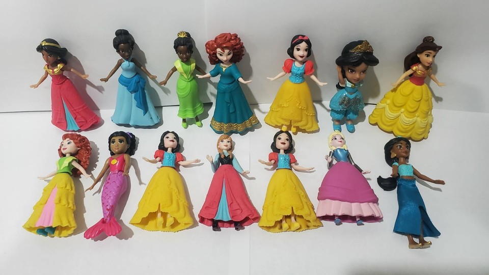 Disney Princess Mini Dolls Lot 14 Posable - 3 Inch | eBay